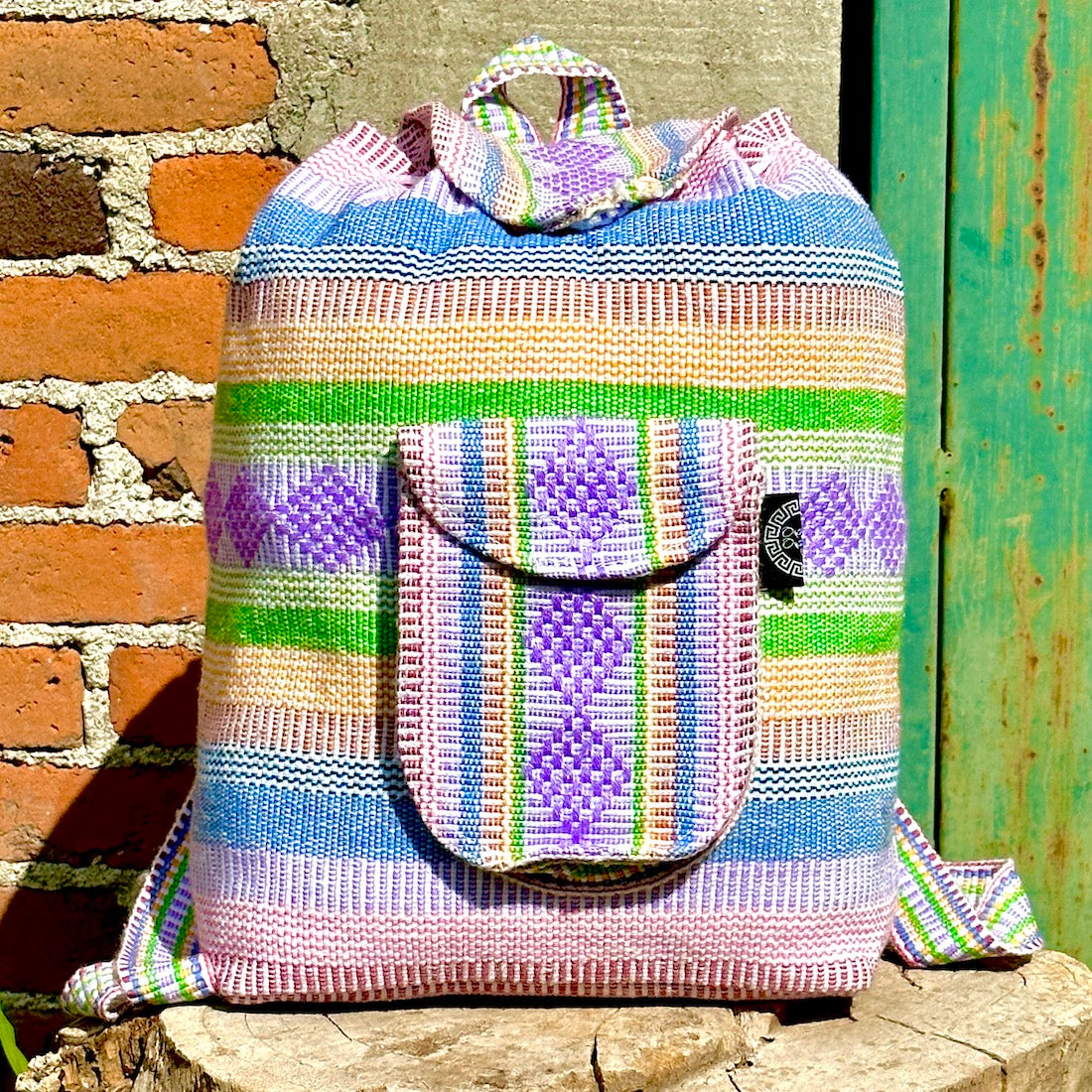 Pink Pastel Classic Mexican Backpack - "San Blas" – Orizaba Original