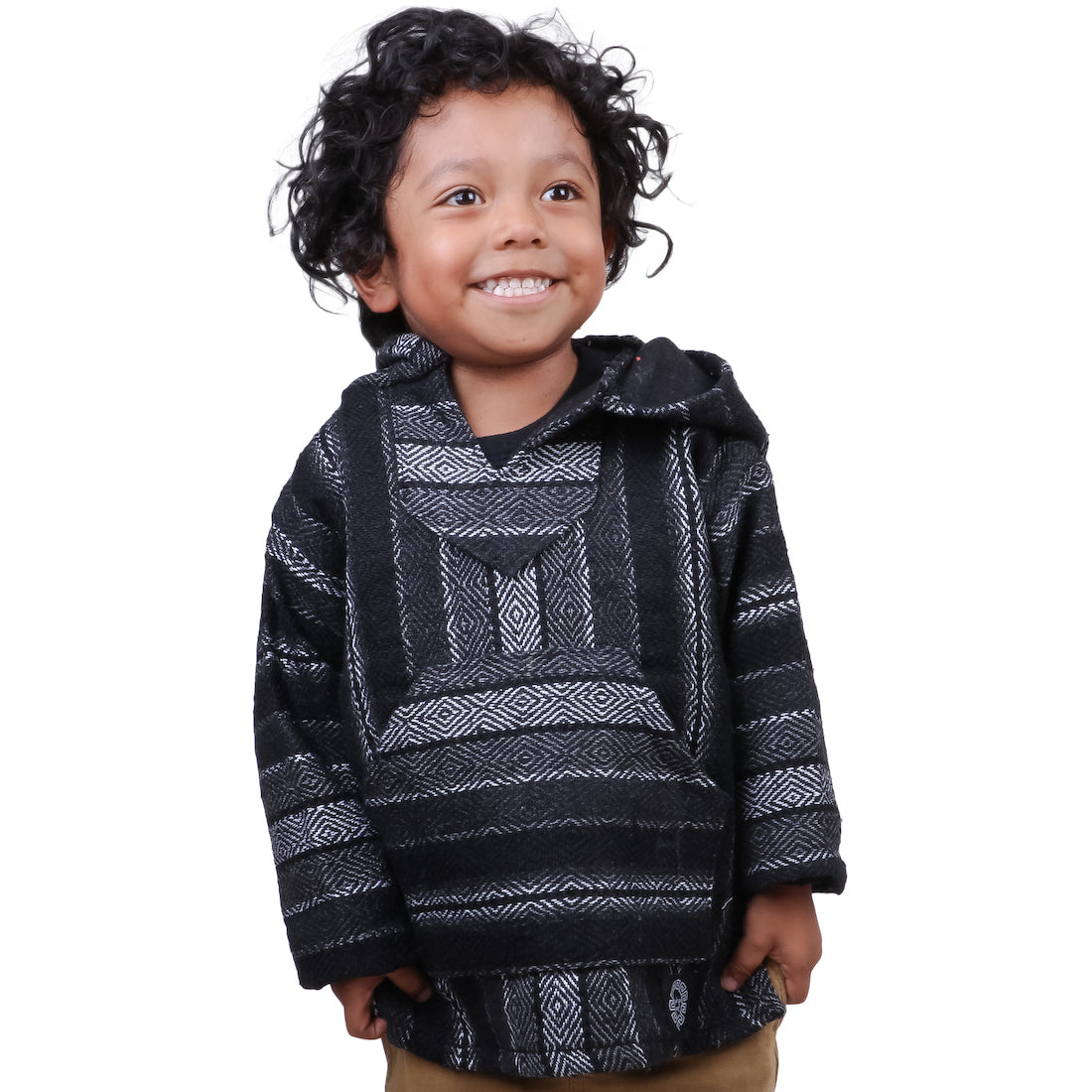 Grey & Black Kids Size Surf Poncho - "Punta Conejo" – Orizaba Original