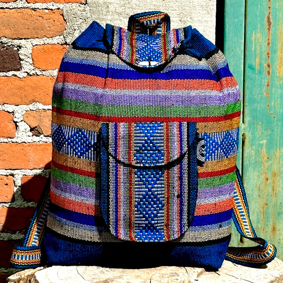 Blue Classic Mexican Baja Backpack - "Burros" – Orizaba Original