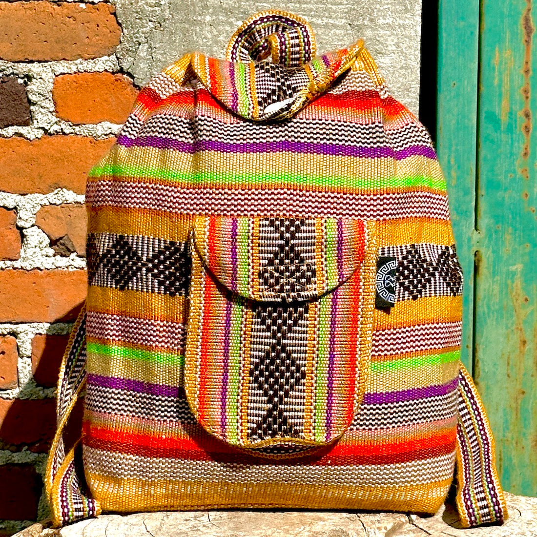 Yellow Classic Mexican Backpack - "Todos Santos" – Orizaba Original
