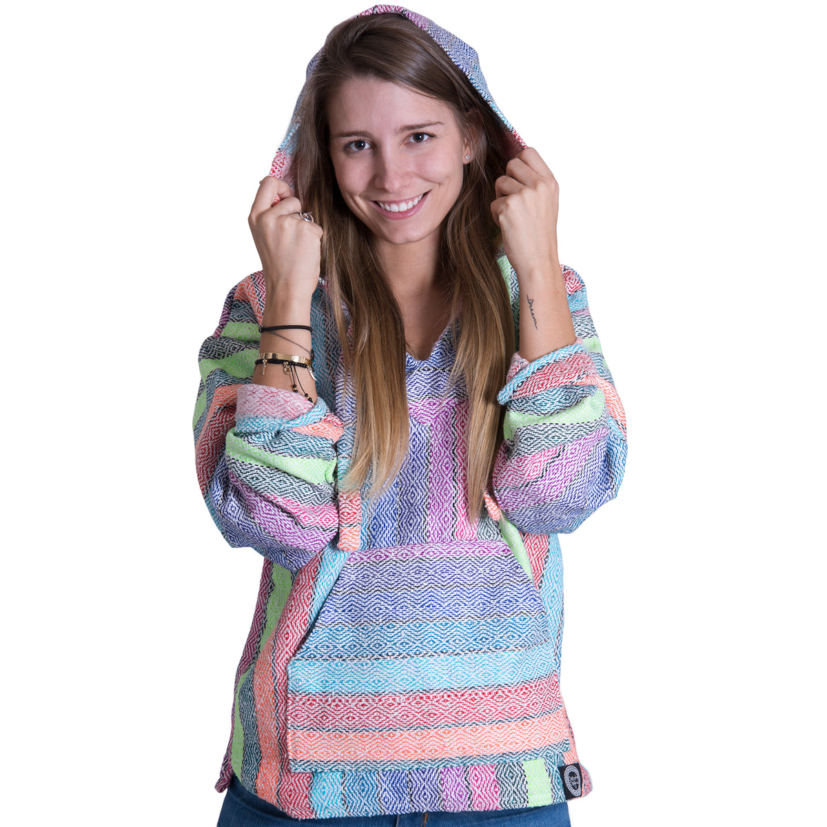 Pink Rainbow Baja Hoodie - "Isla Vista" – Orizaba Original